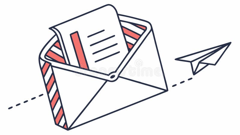 Open Envelope Paper Airplane, Communication Travel, Vector Design ...