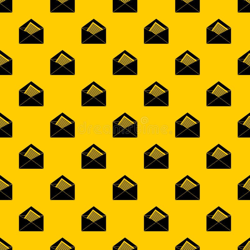 Open Envelope with Sheet of Paper Pattern Vector Stock Vector ...