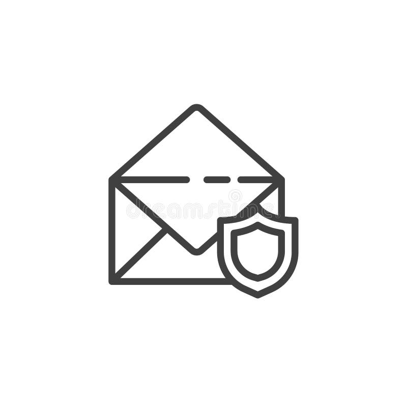 Open Envelope with Letter Line Icon, Outline Vector Sign, Linear Style ...