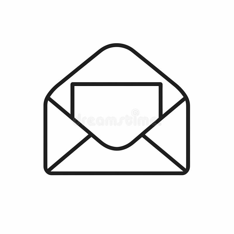 Open Envelope Showing Visible Contents Suitable for Messaging or ...