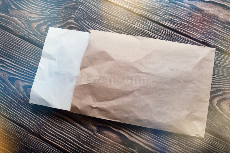 Open envelope on the table stock image. Image of message - 77265919