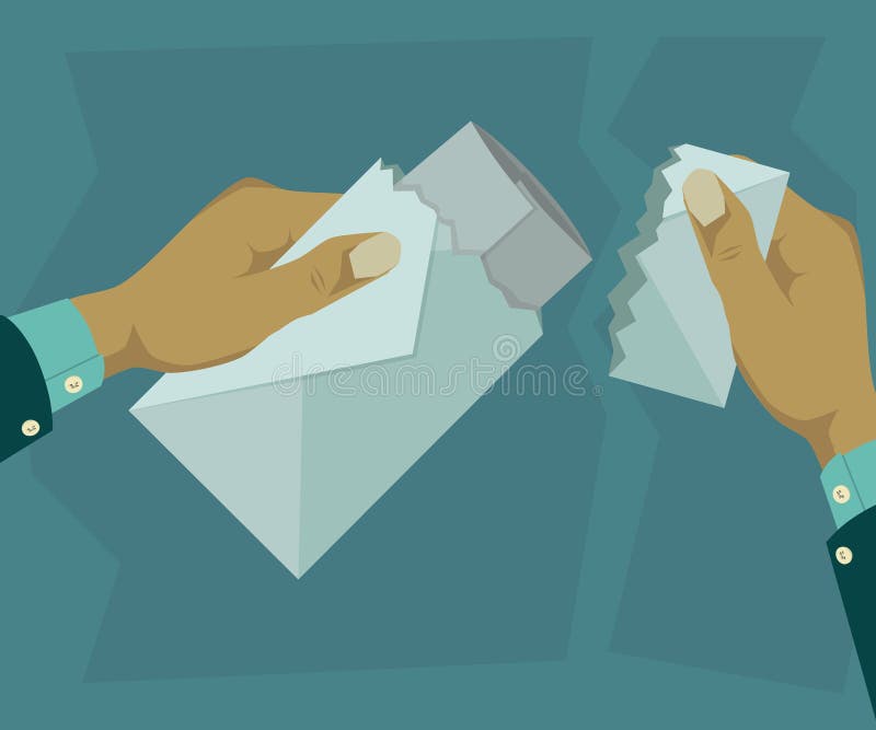 Open an Envelope in Which There is a Letter Stock Vector - Illustration ...