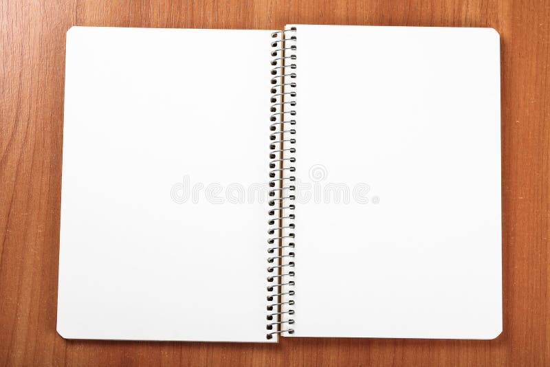 Open Exercise Book, Pencil Crayons and Tablet on White Desk Stock Photo ...