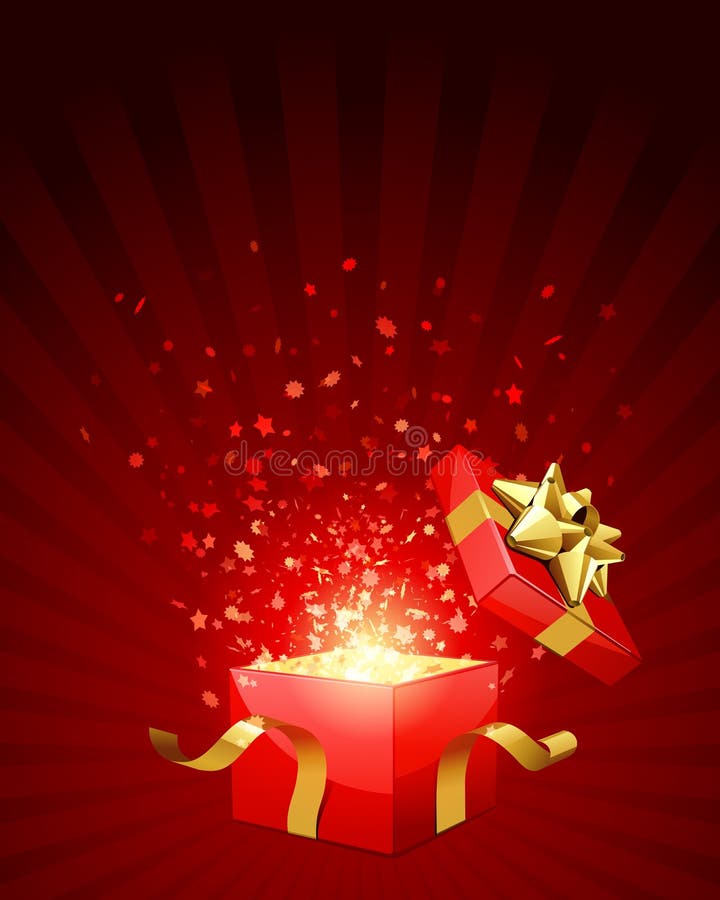 Open Gift Box stock vector. Illustration of present, design - 28727461