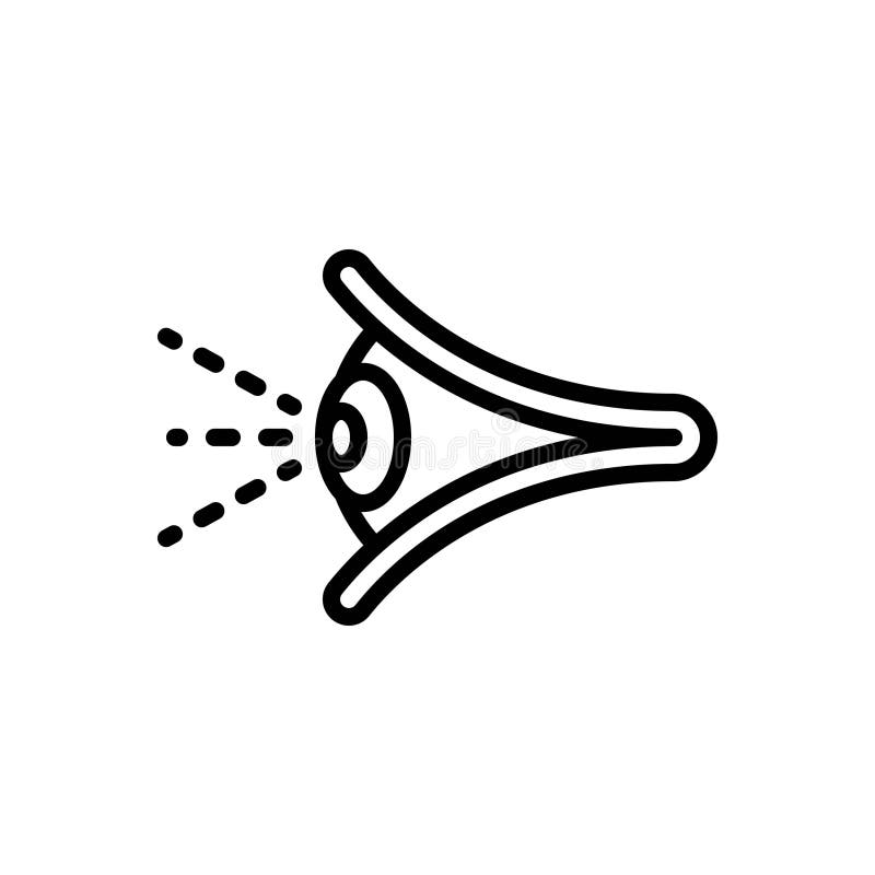Black Line Icon for Open Eye, Lagophthalmos and Look Out Stock Vector ...