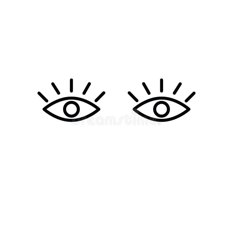 Open and Close Eyes Icon Black Vector Stock Vector - Illustration of ...
