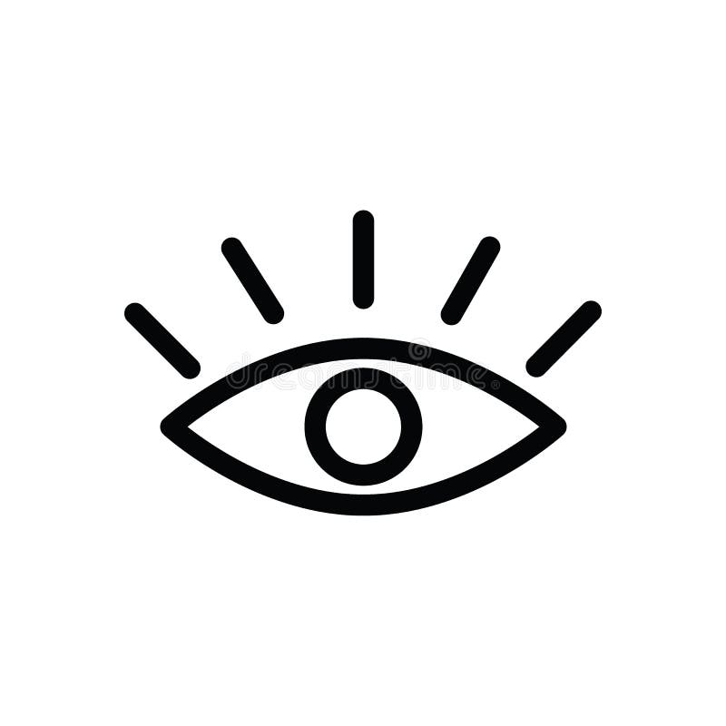 Open and Close Eyes Icon Black Vector Stock Vector - Illustration of ...