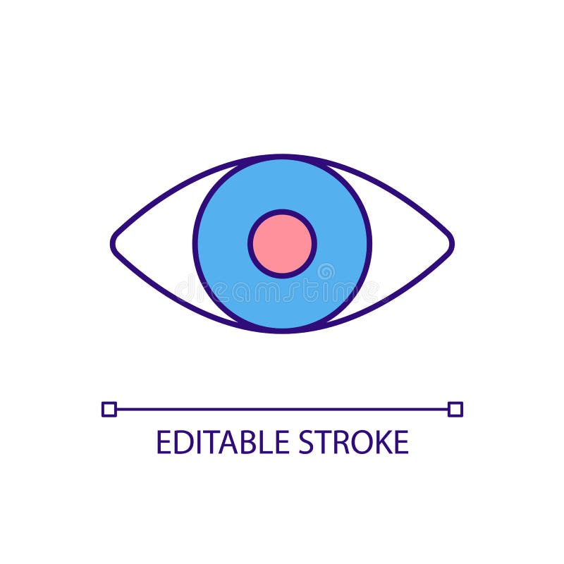 Open eye RGB color icon stock vector. Illustration of eyesight - 235427403