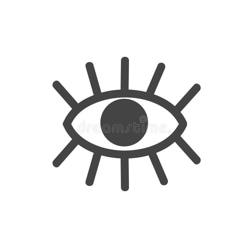 Open Eye. Vector Linear Freehand Illustration in Doodle Style Stock ...