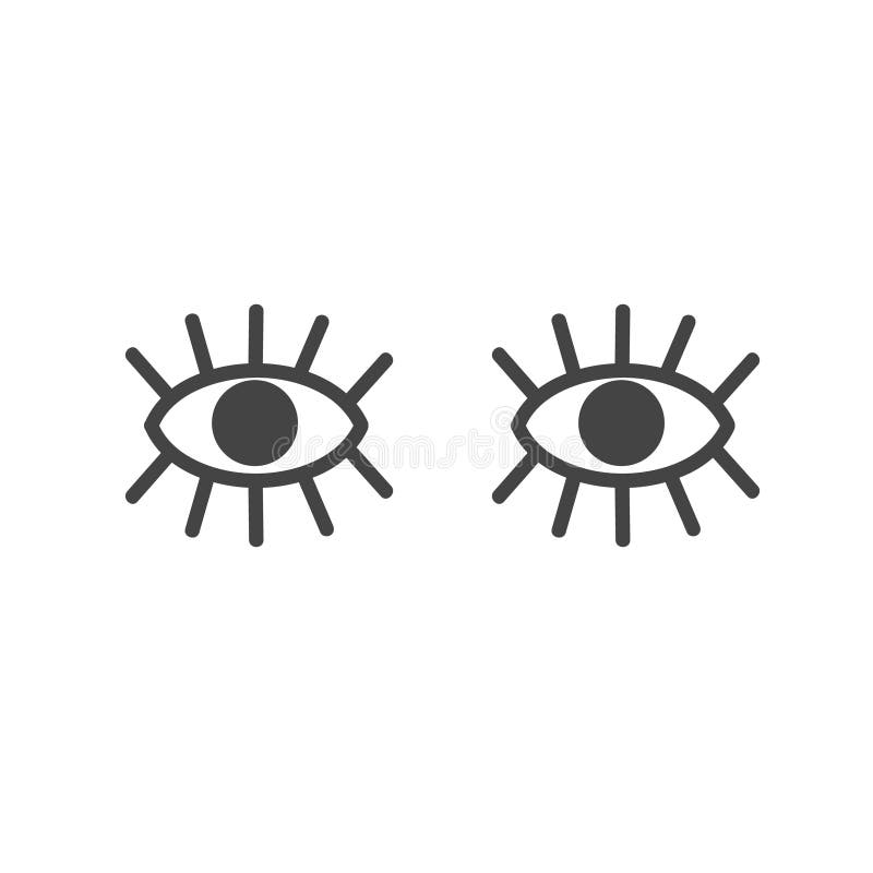 Open Eyes. Vector Hand Drawn Illustration in Doodle Style Stock Vector ...