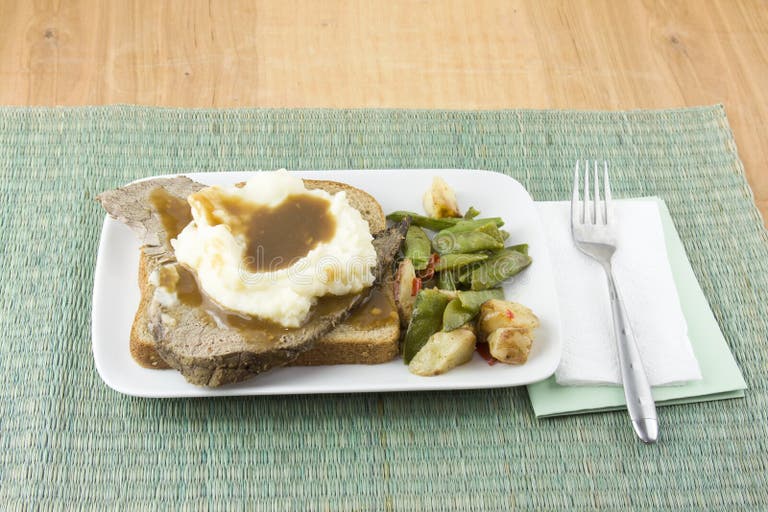 Open Face Roast Beef Sandwich Stock Image - Image of roast, snap: 18708827