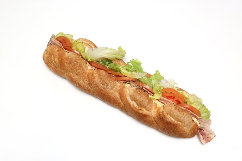 Open-face Sandwich on a Crockery Isolated on a White Background. Stock ...