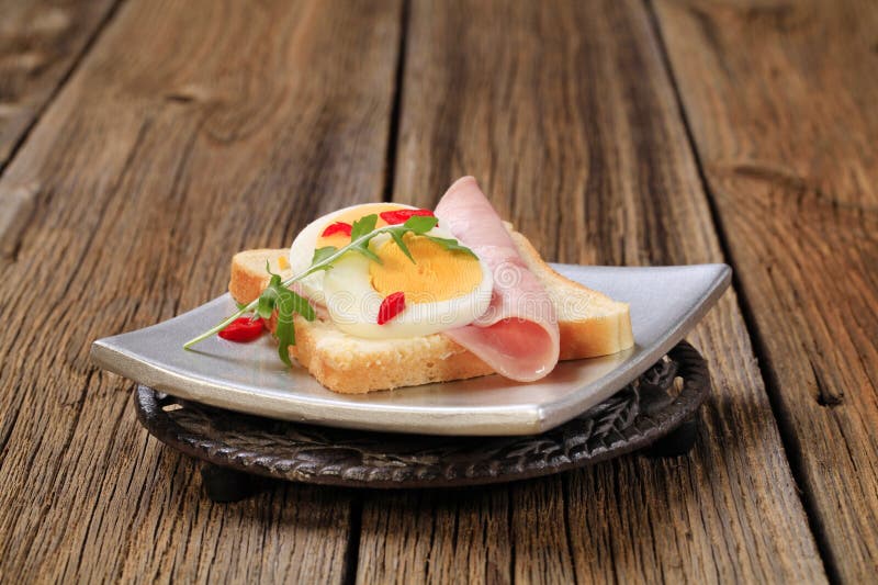 Open faced sandwich stock photo. Image of bread, boiled - 19762592