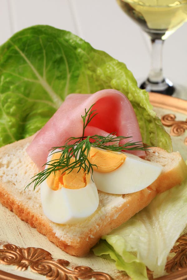 Open faced sandwich stock image. Image of breakfast, plate - 19943499