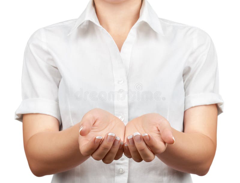 Ðžpen female hands. stock image. Image of hands, give - 45865913
