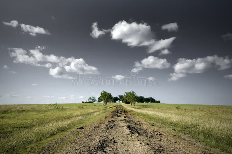 Open Field and a Dirt Road stock photo. Image of farm - 3551428