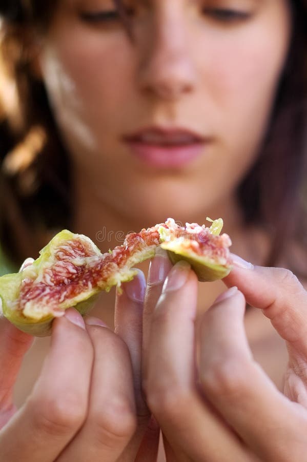 Open fig stock image. Image of hand, female, paradise - 13949731