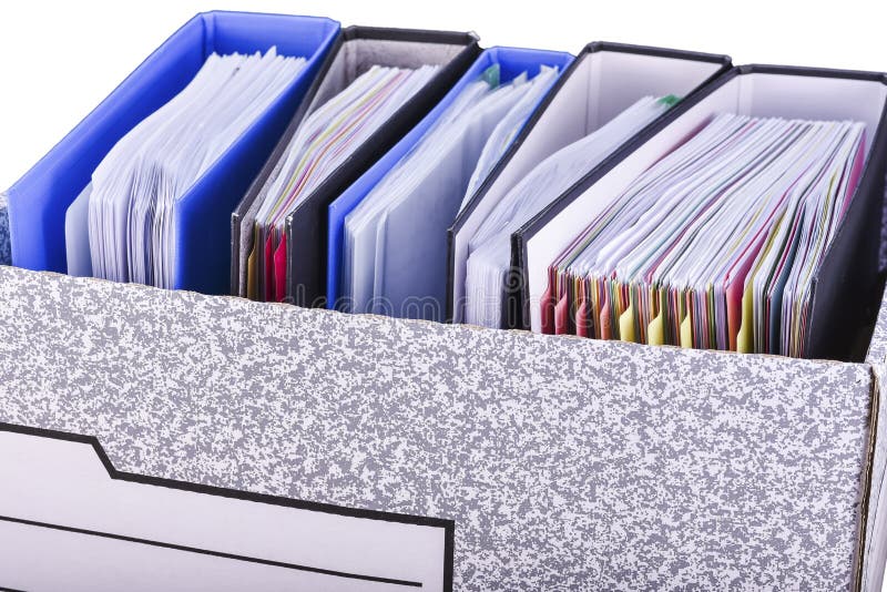 Open File Folder Archive Catalogue Closeup Stock Image - Image of ...