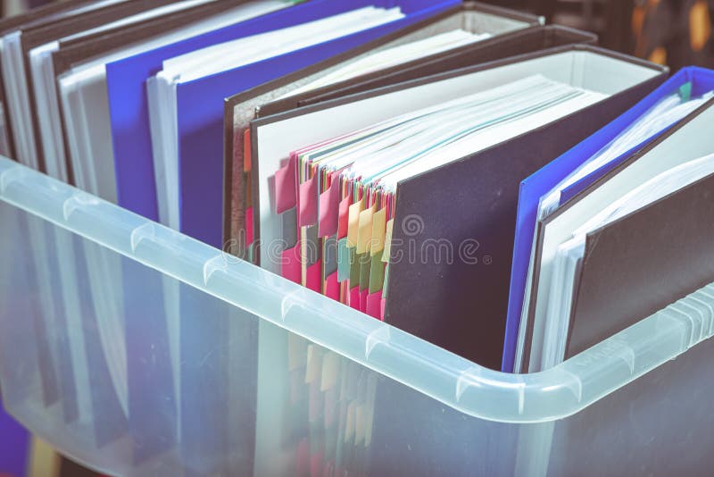 Open File Folder Archive Catalogue Closeup Stock Image - Image of close ...