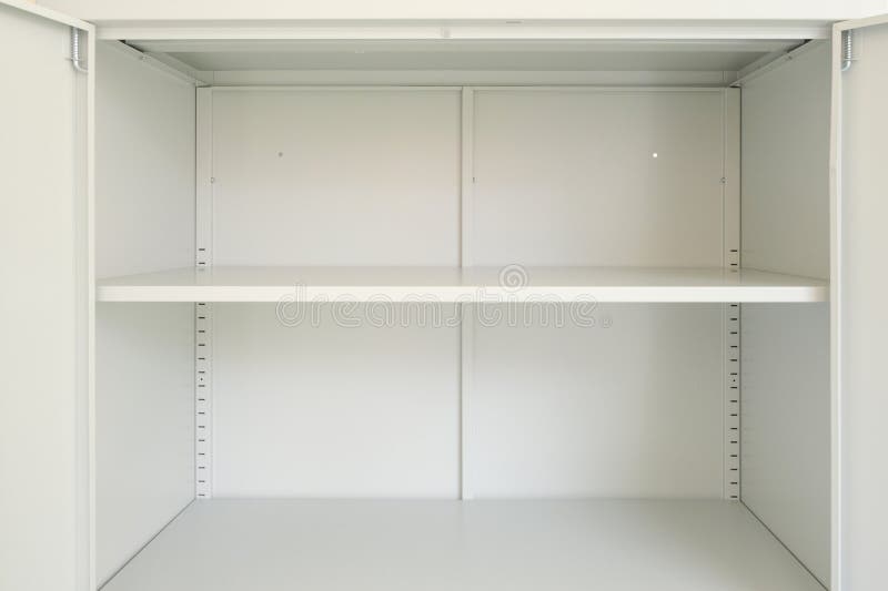 Open Filing Cabinet with Empty Shelves. Open Filing Cabinet Stock Photo ...