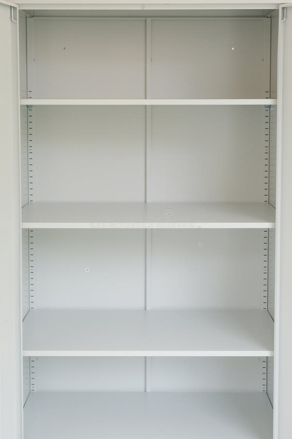 Open Filing Cabinet with Empty Shelves. Open Filing Cabinet Stock Photo ...