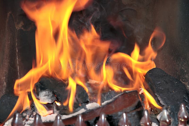 Hot open fire flames stock photo. Image of coal, bonfire - 22458992