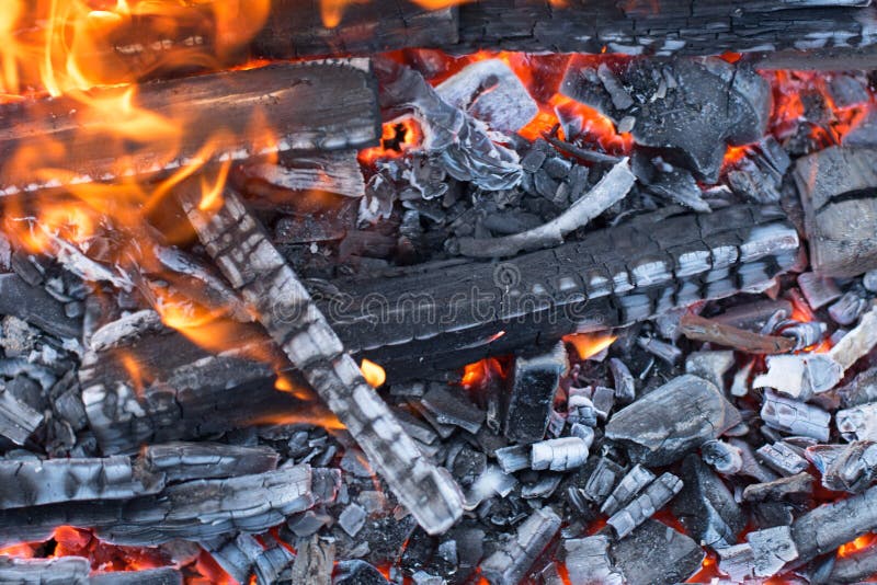 Open Fire with Flaming Wood. Background Texture Stock Photo - Image of ...