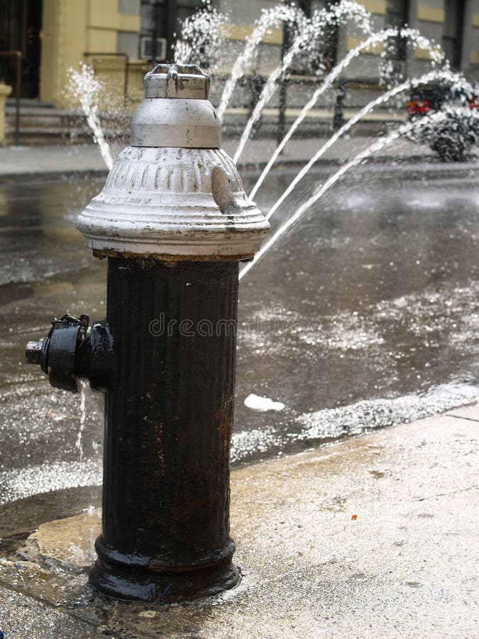 Open Fire Hydrant stock photo. Image of street, hydrant - 14900788