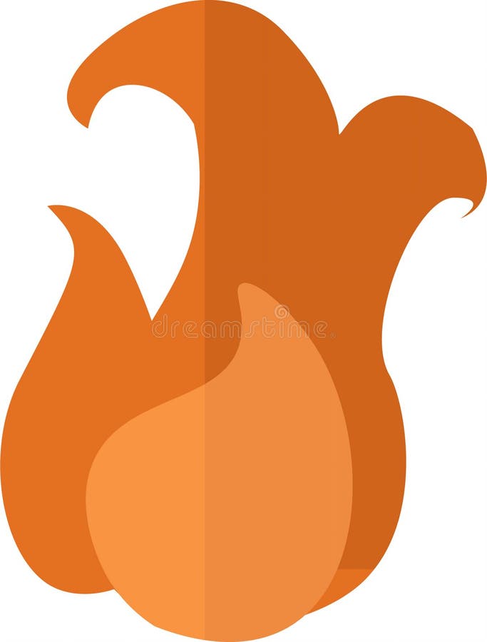 Open Fire Vector Icon Isolated on White Stock Vector - Illustration of ...