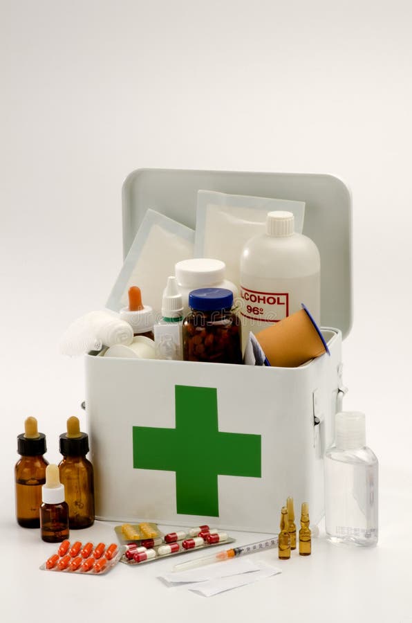 Open first aid kit stock image. Image of white, health - 29988057