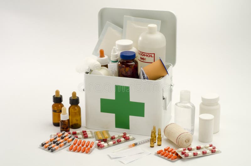 Open first aid kit stock image. Image of health, life - 29987973
