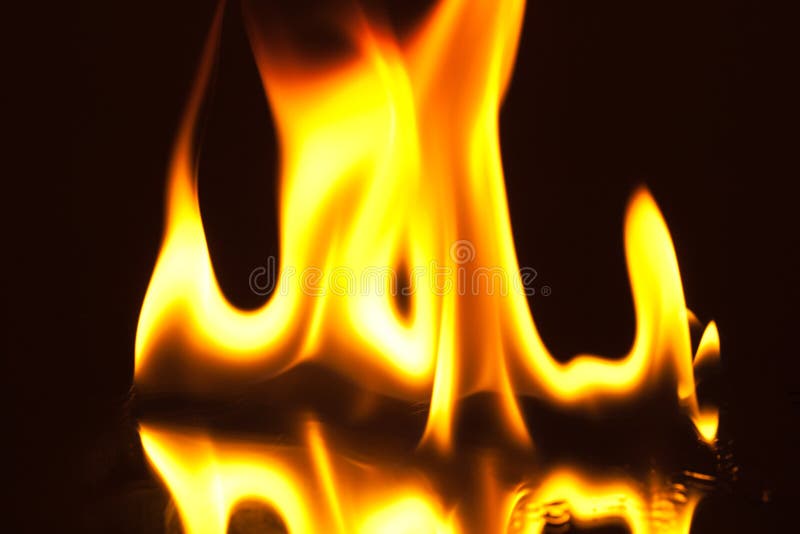 Open flame with reflection stock image. Image of reflection - 97695083