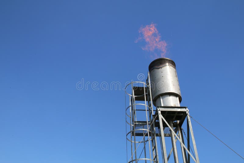 Open Flare Burner Equipment - Series 2 Stock Photo - Image of emission ...