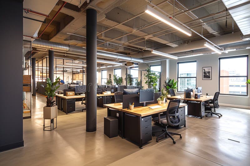 An Open Floor Plan Office with Casual Breakout Areas and Private ...