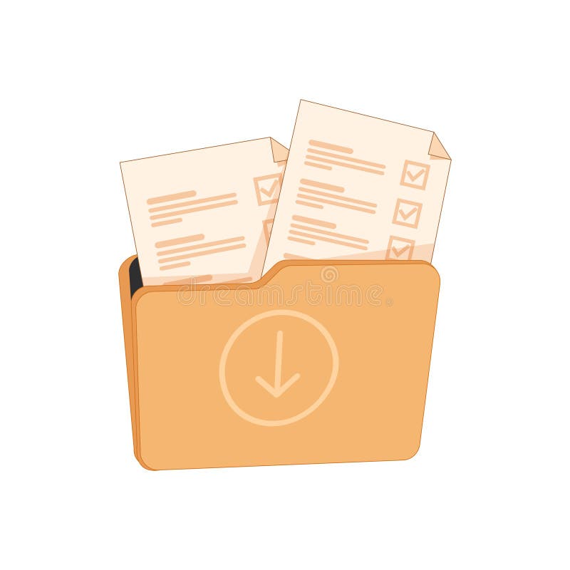 Open Folder and Close Folder. Folders with Documents. Four Folders ...