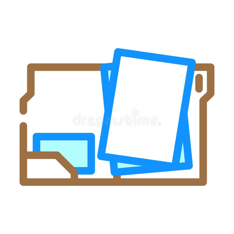 Open Folder Color Icon Vector Illustration Stock Vector - Illustration ...