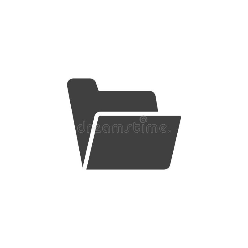 Open folder icon vector stock vector. Illustration of office - 108209213