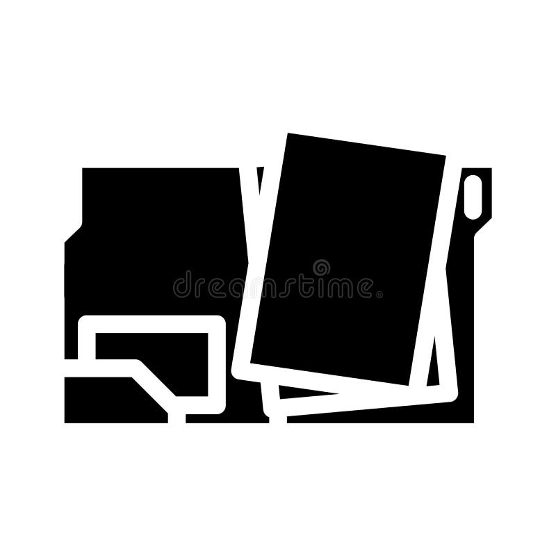 Open Folder Glyph Icon Vector Illustration Stock Vector - Illustration ...