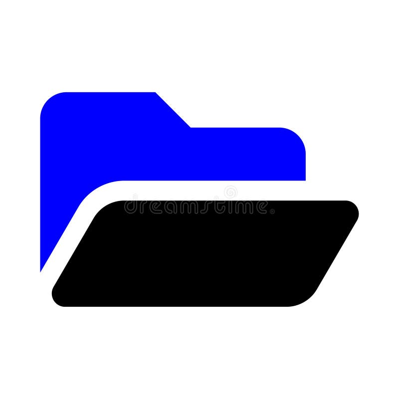 Open Folder Icon stock vector. Illustration of archive - 198434057