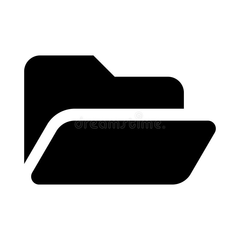 Open Folder Icon stock vector. Illustration of archive - 198434057