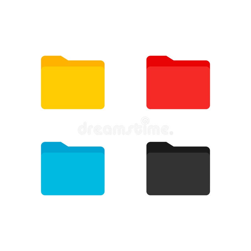 Open Folder Icon. Folder with Documents, Flat Design Icon Vector ...