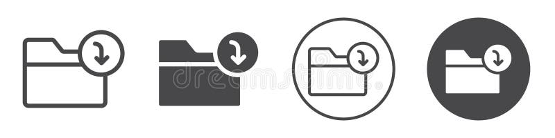 Open Folder Icon Vector Logo Outline Stock Vector - Illustration of ...