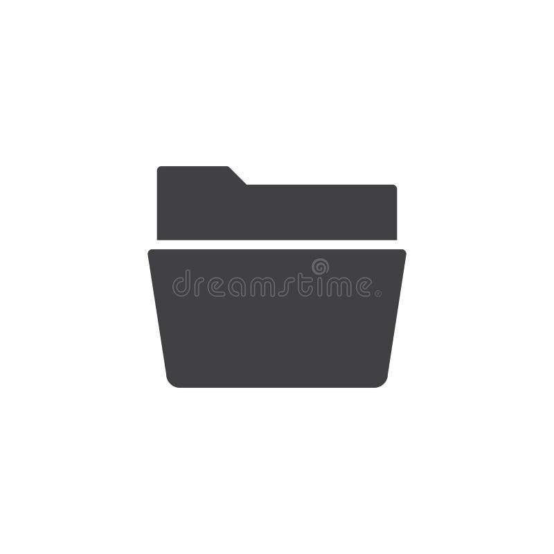 Open folder icon vector stock vector. Illustration of office - 108209213