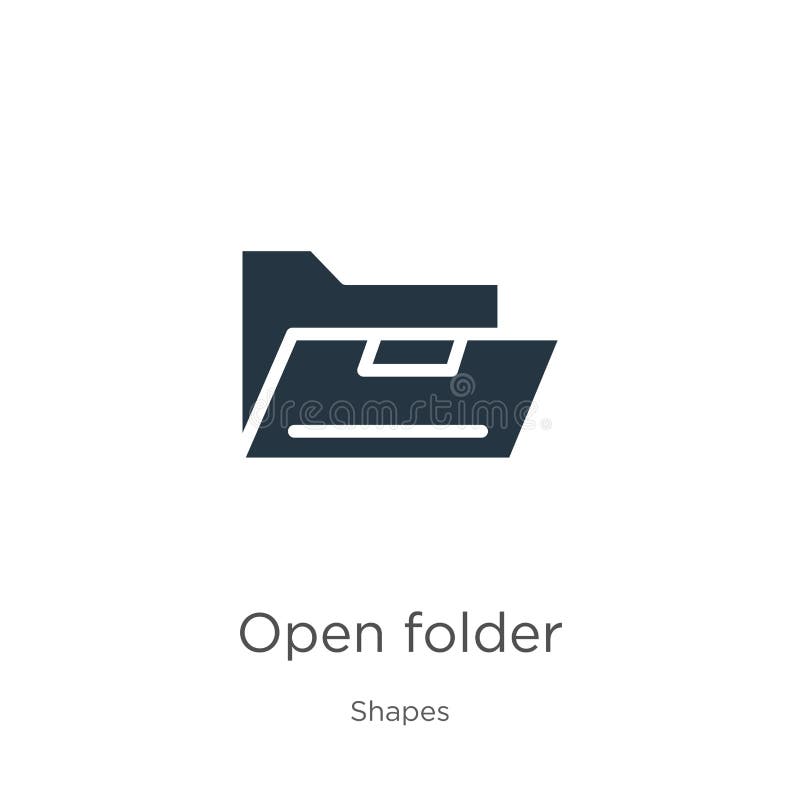 Open Folder Icon Vector. Trendy Flat Open Folder Icon from Shapes ...