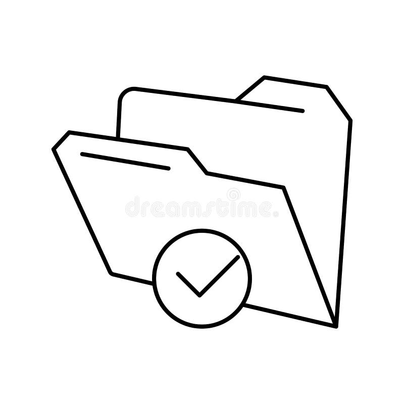 Open Folder Line Icon Vector Illustration Stock Vector - Illustration ...