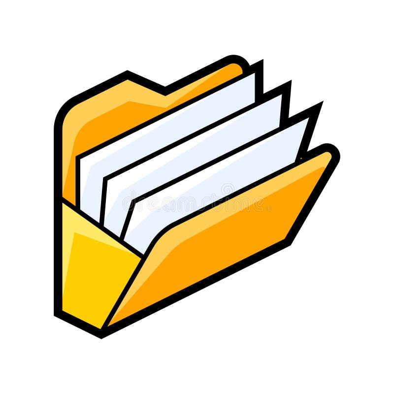 Open Folder for Paper Icon in Isometry. Image for Website, App, Logo ...