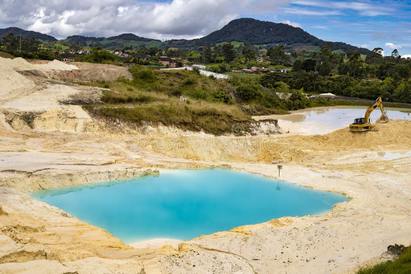 Open Foundation Kaolin Mine - Extraction of White Mud and Clay Stock ...