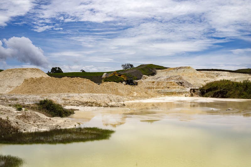 Open Foundation Kaolin Mine - Extraction of White Mud and Clay Stock ...