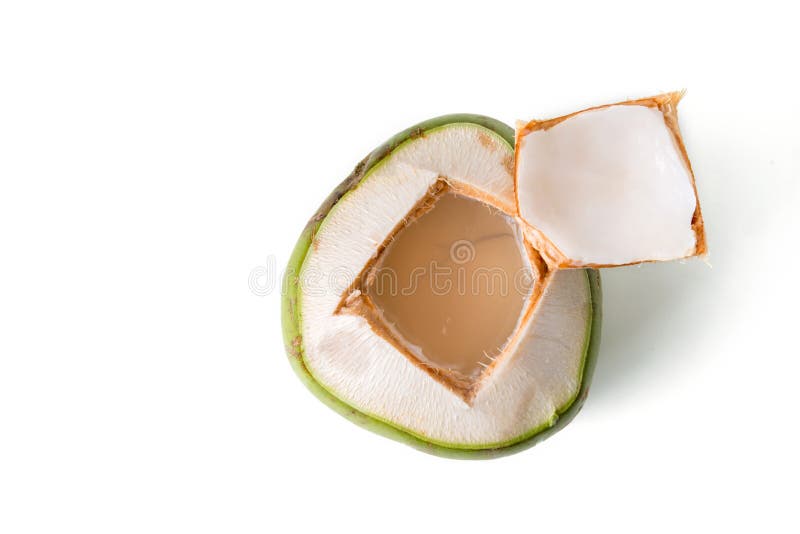 Open fresh coconut stock image. Image of opened, isolated - 99262765