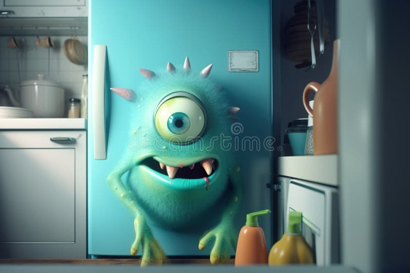 Open the Fridge at Your Own, it is a Monster Inside, Created with ...